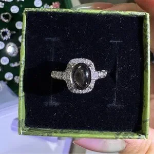 Jewelry | Golden Citrine Halo Ring Warm Glow With Sparkling Silver ...
